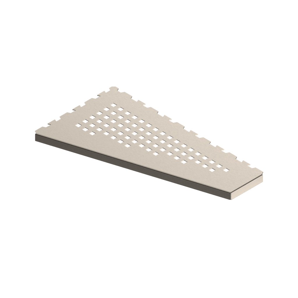 EVOLUX SHELF PLUS TRAPEZOID ASIM NICKEL - Estil Guru